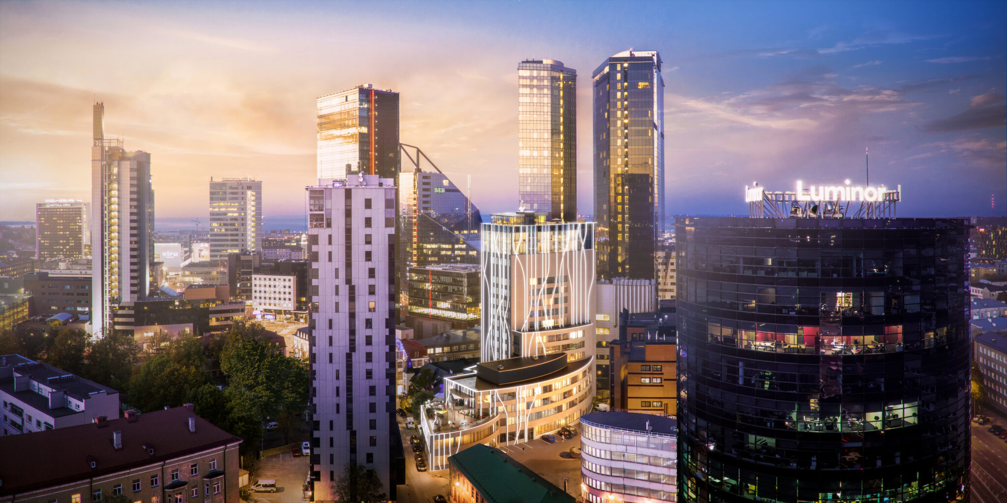 Office premises now for lease in the new commercial building Maakri HUB